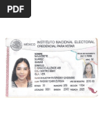 Credencial INE: Datos de Votante México | PDF