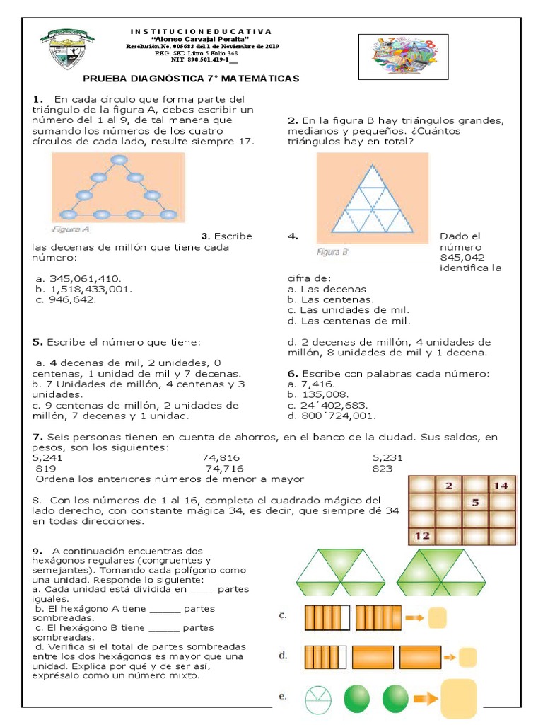 DIARIO DE CLASE SEMANA 1 Matemáticas 2022 para Imprimir | PDF ...