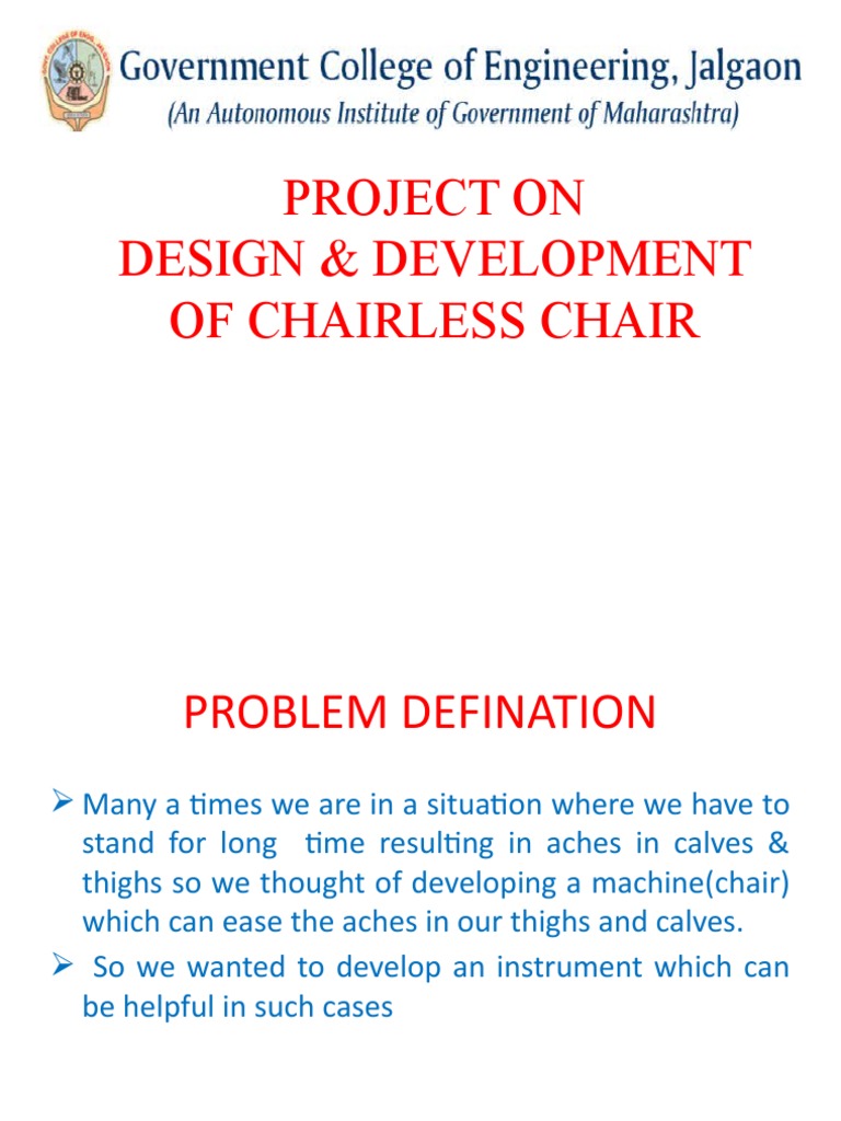 Project On Design & Development of Chairless Chair | PDF | Chair | Shoe