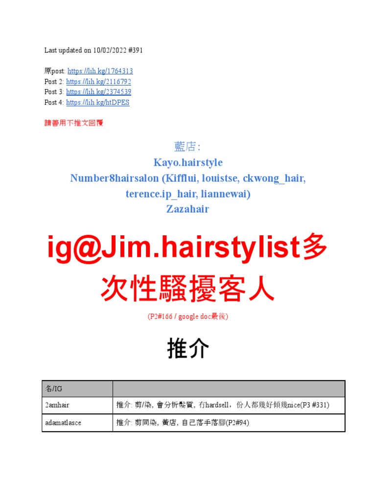 HK Hair Salons | PDF