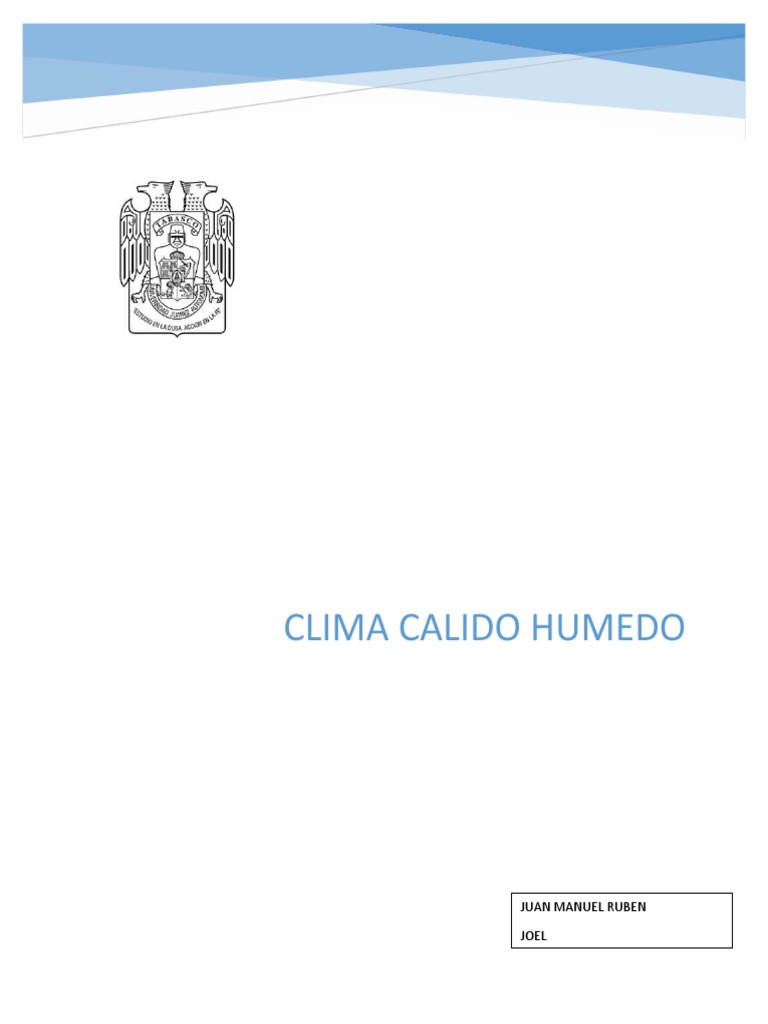 Clima Calido Humedo | PDF | Clima | México