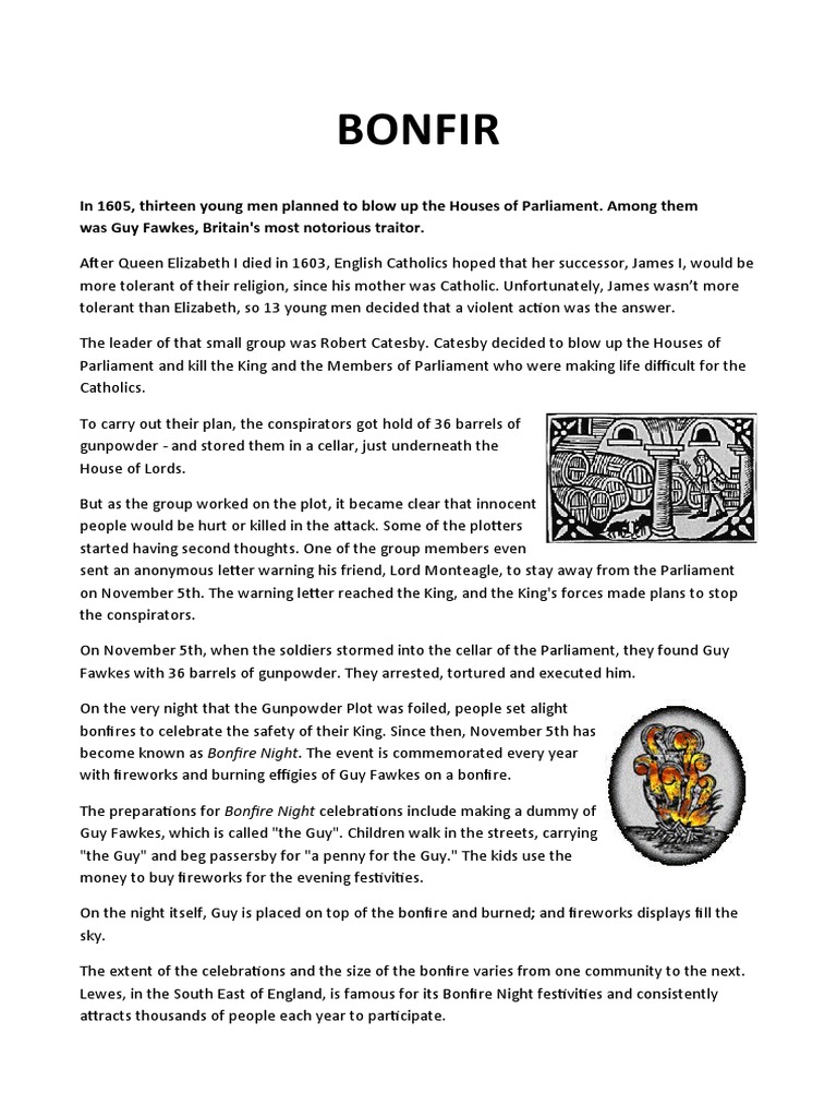 Bonfire Night Reading Comprehension Exercises 101490 | PDF | Guy Fawkes ...