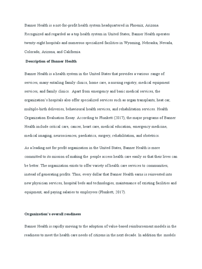 Banner Health Strategic Growth Plan | PDF | Patient | Health Care