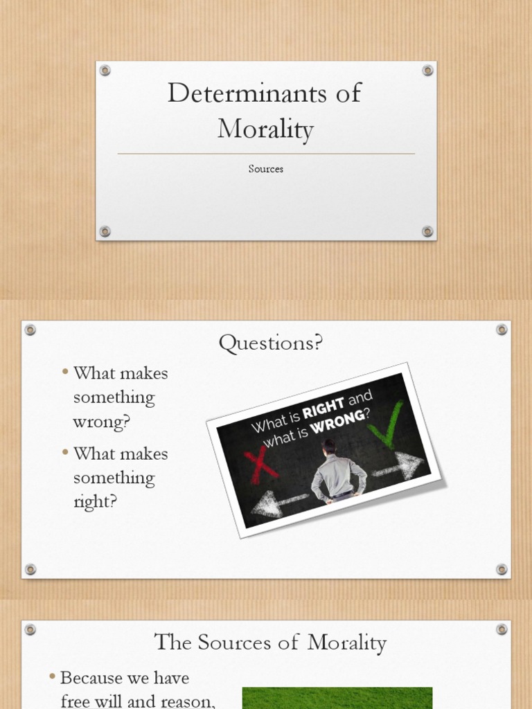 Determinant-Sources of Morality | PDF | Morality | Intention