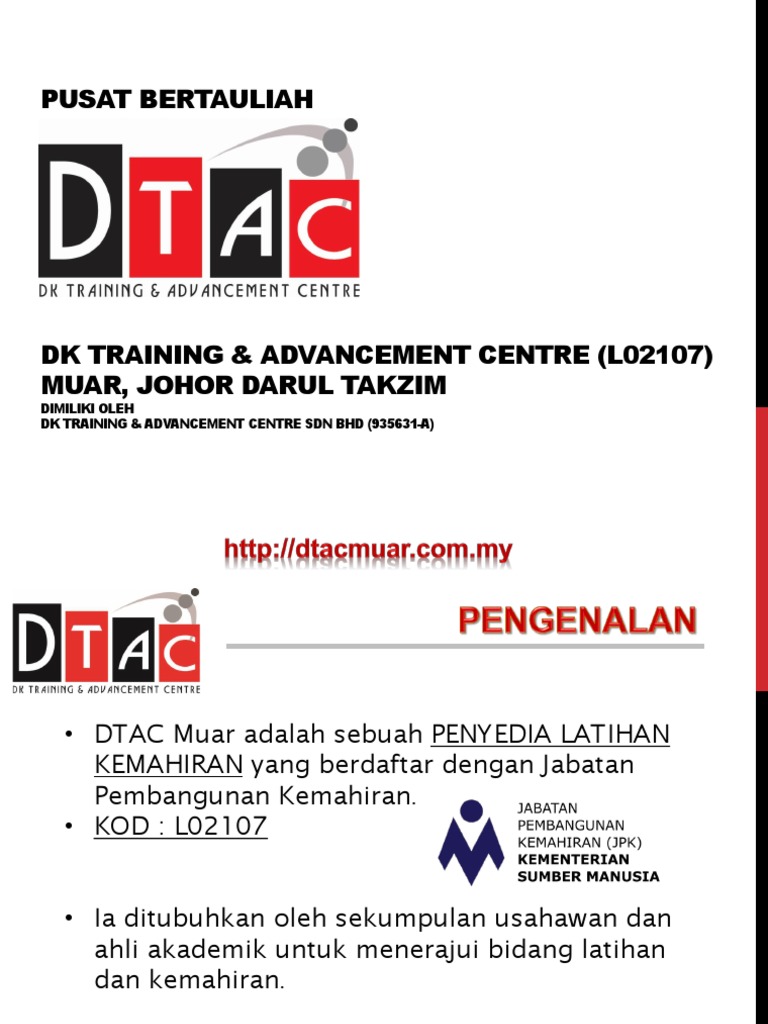 Program Latihan Kemahiran DTAC Muar | PDF | Teknologi & Rekayasa