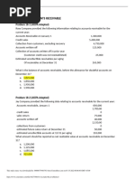 ACC 101 - Accounts Receivable Sample Problems | PDF | Bad Debt | Economies
