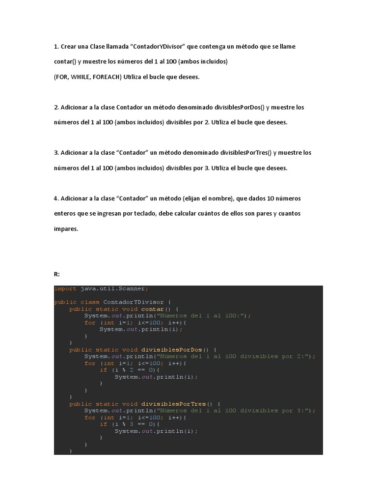Import Public Class Public Static Void For Int Public Static Void For Int If | PDF | Estructura ...