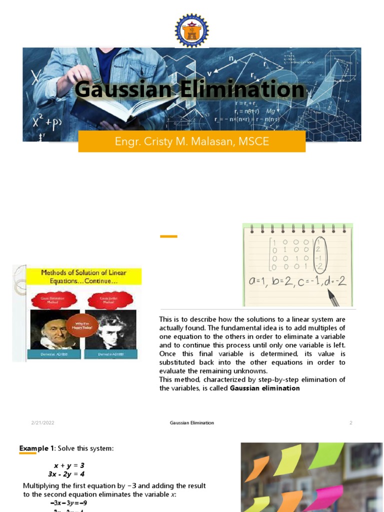 Gaussian Elimination | PDF | Matrix (Mathematics) | Algorithms