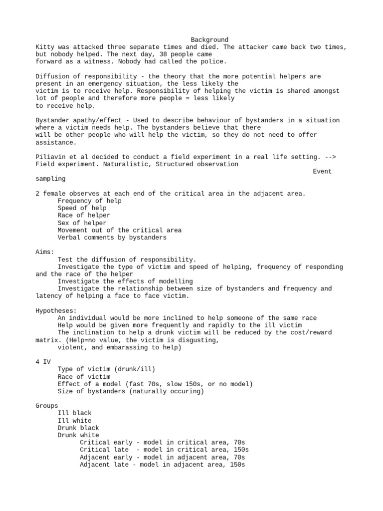 Piliavin | PDF | Psychology | Cognition