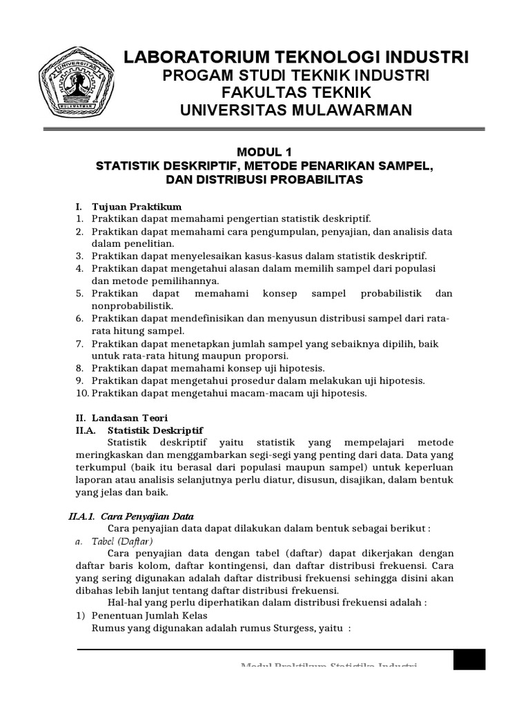 MODUL 1 STATISTIKA-dikonversi | PDF