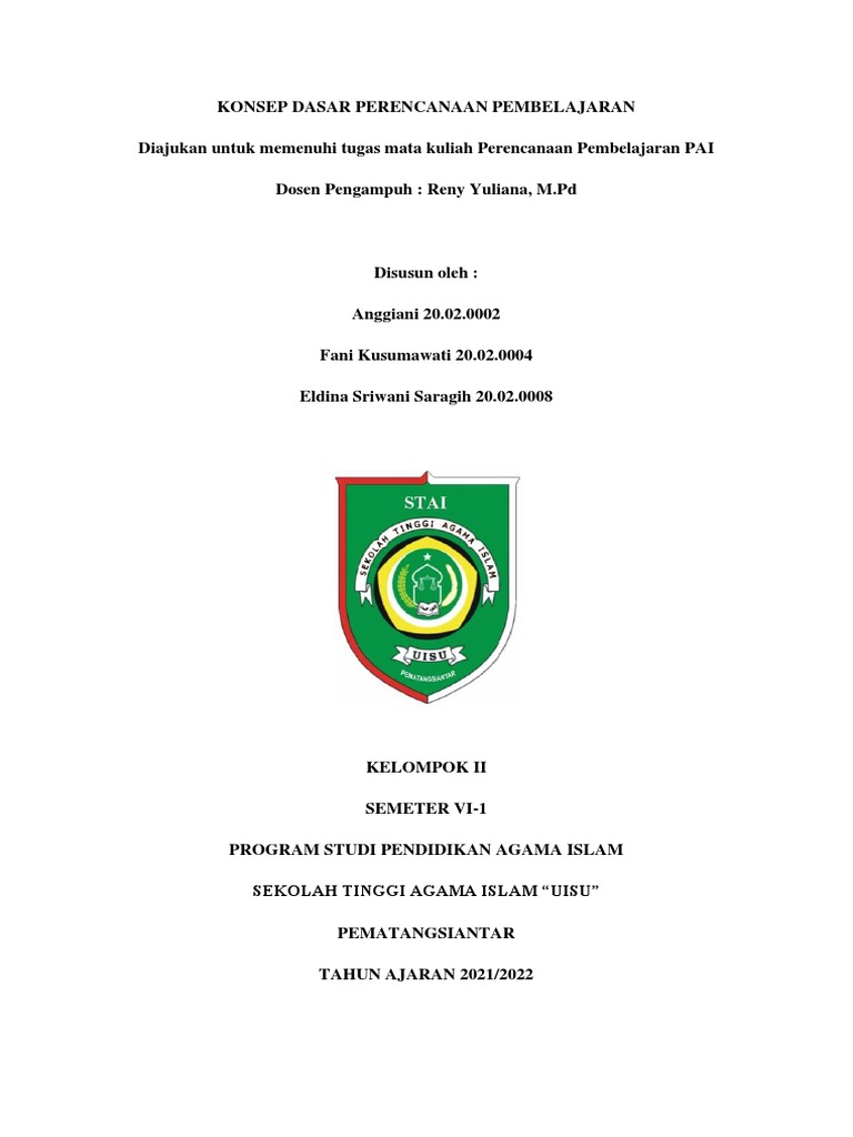 Makalah Perencanaan Pembelajaran PAI-dikonversi | PDF