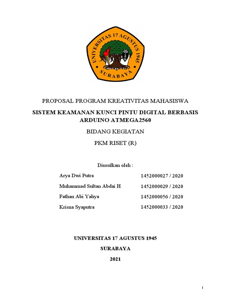 Sistem Keamanan Pintu Digital Arduino | PDF | Komputer
