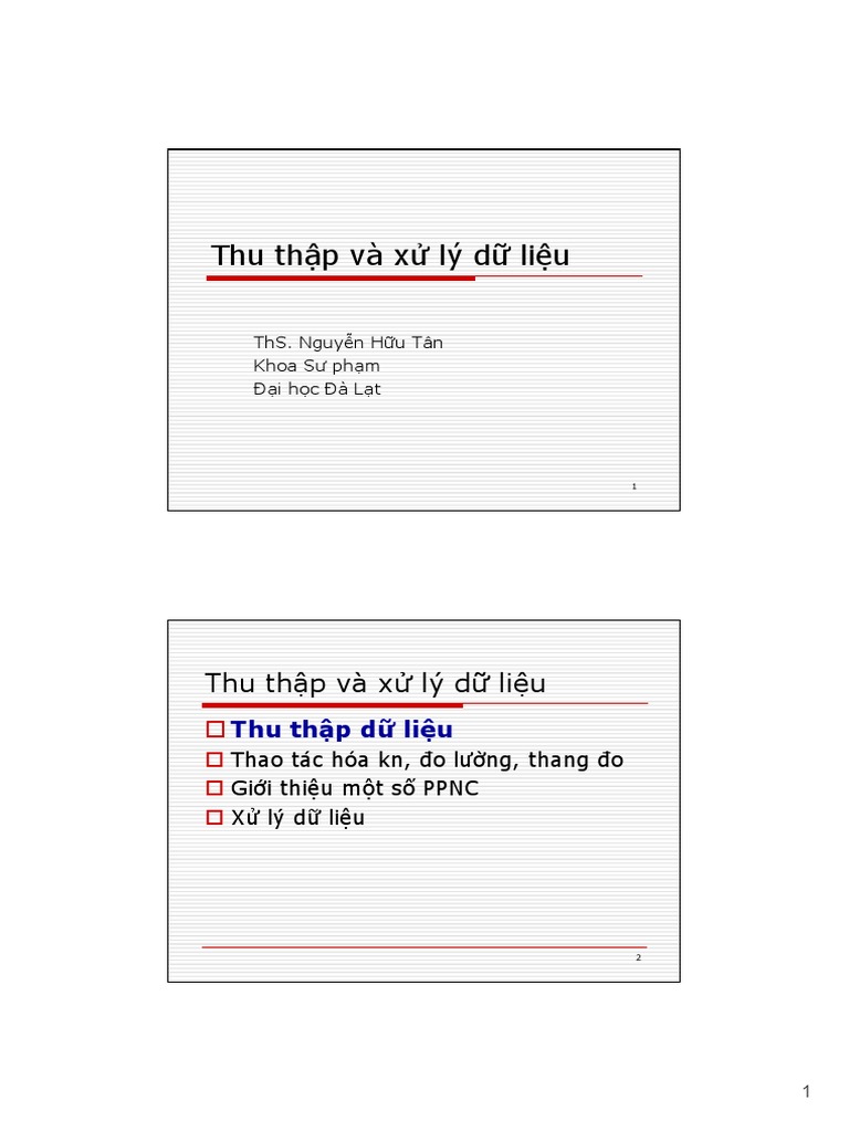 C3-Thu Thap Va Xu Ly Du Lieu | PDF