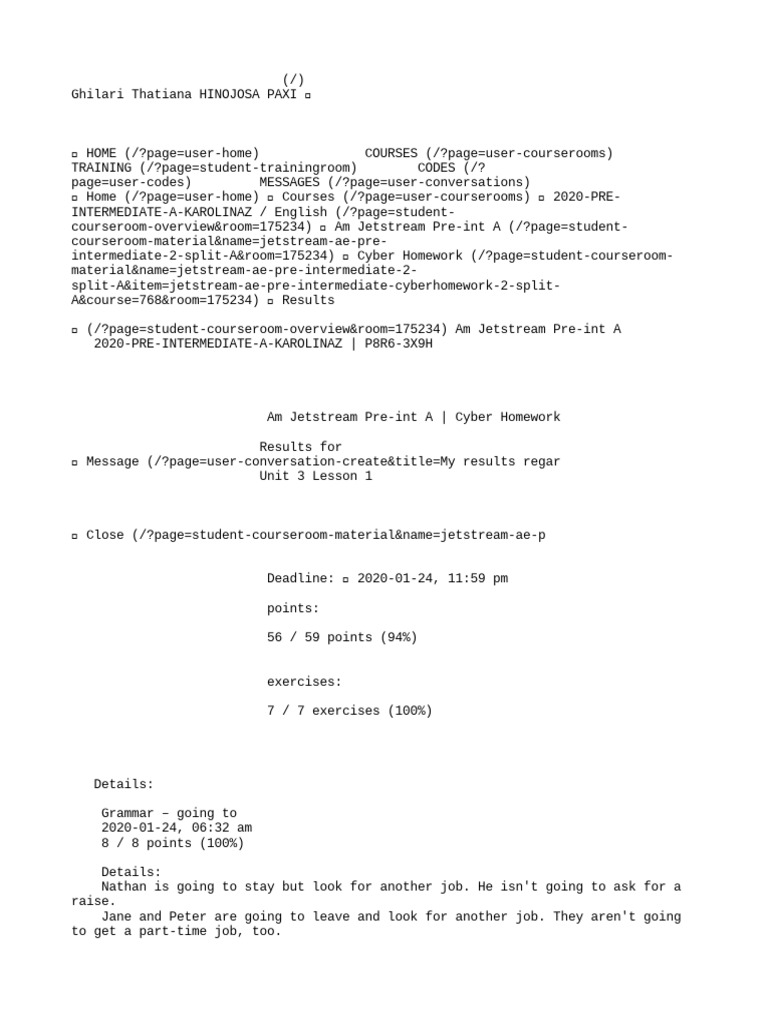 Am Jetstream Pre Int A Cyber Homework | PDF