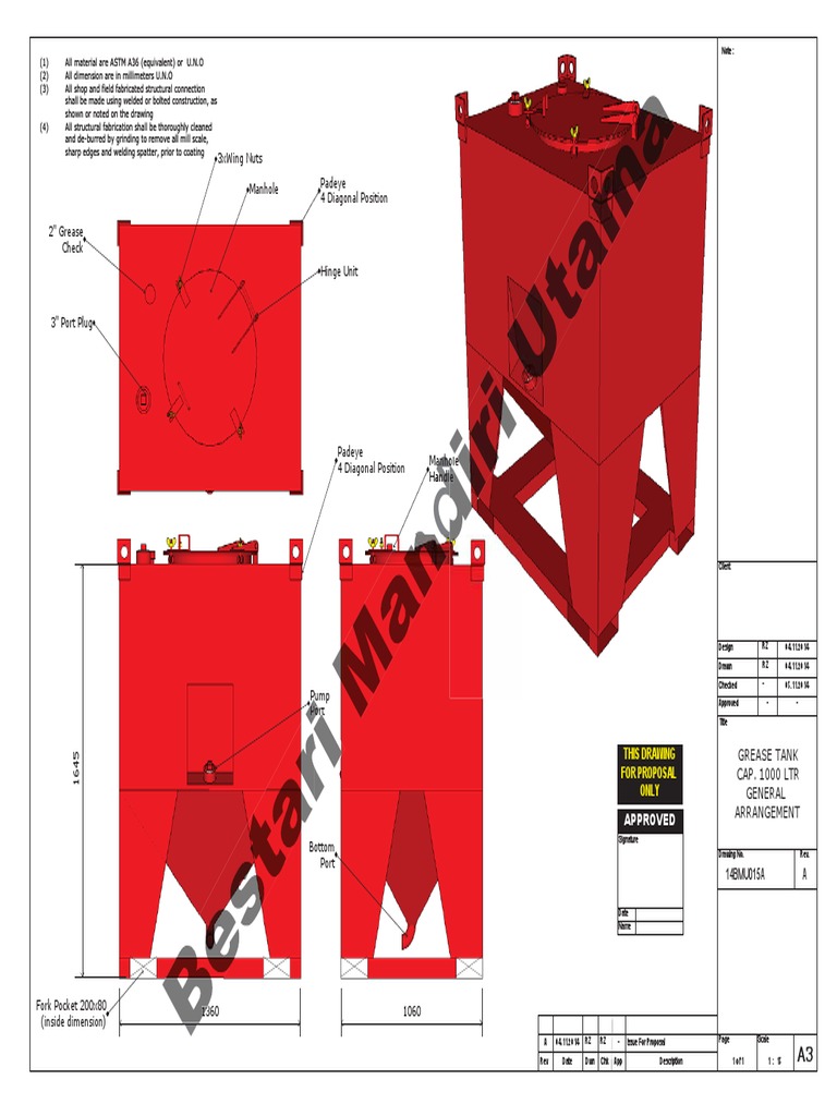 14bmu015a - Grease Tank Cap 1000 LTR (Bmu) | PDF