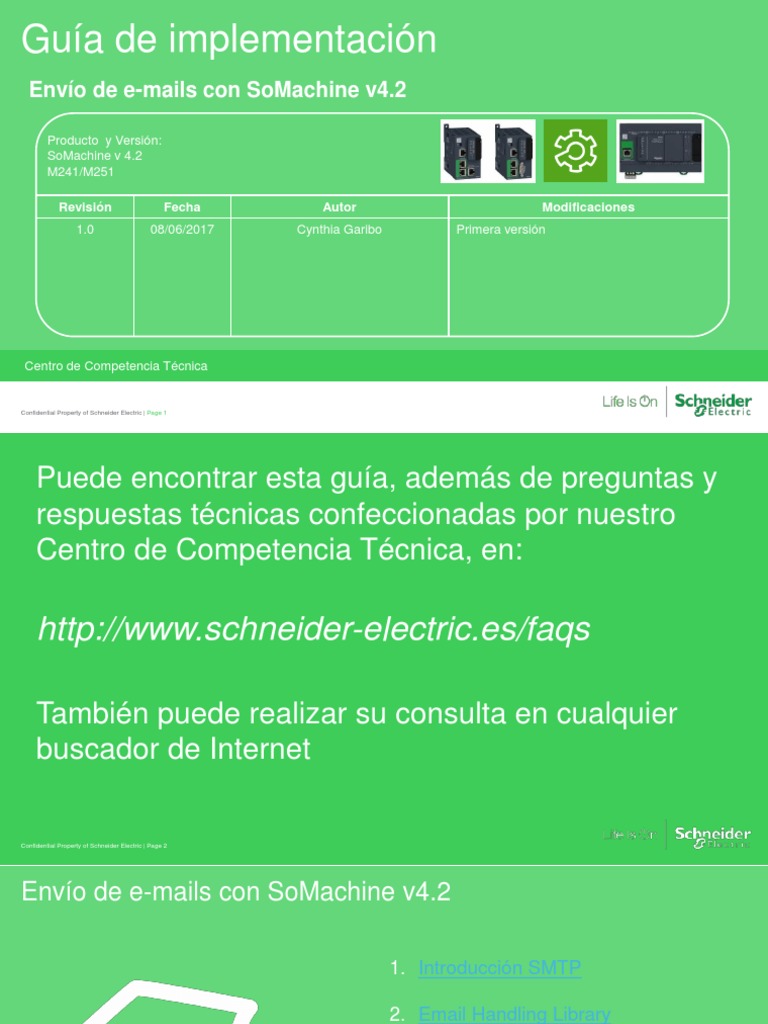 Guia Implementacion Envio de Mails Con SoMachine TM241 | PDF ...