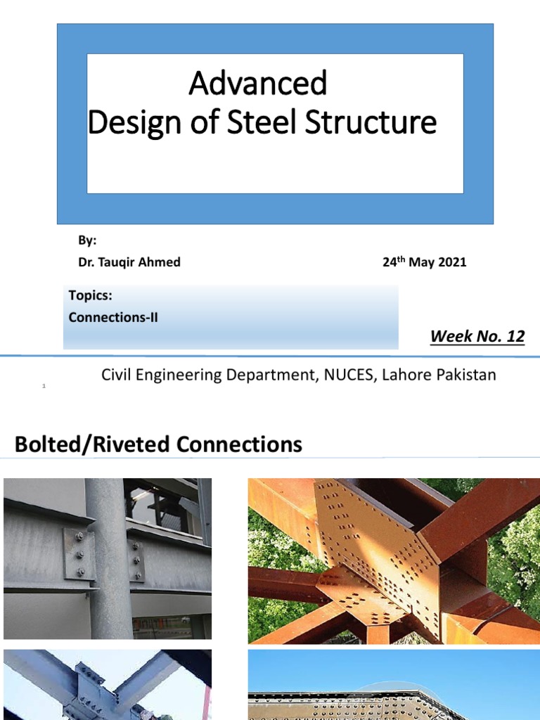 Advanced Design of Steel Structure: Civil Engineering Department, NUCES ...