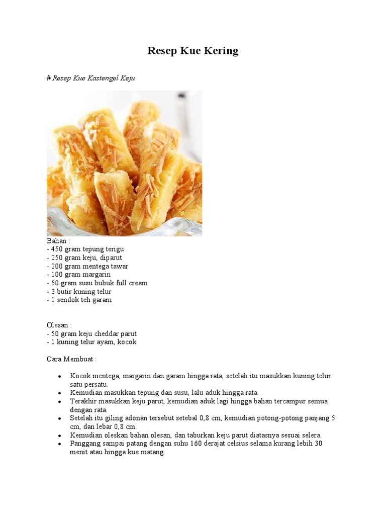 Resep Kue Kering 2013 | PDF