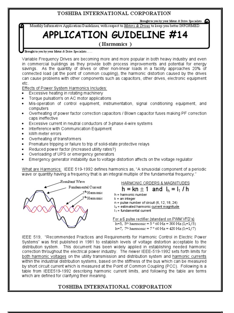 IEEE519 Guide Toshiba | PDF | Electric Power Distribution | Transformer