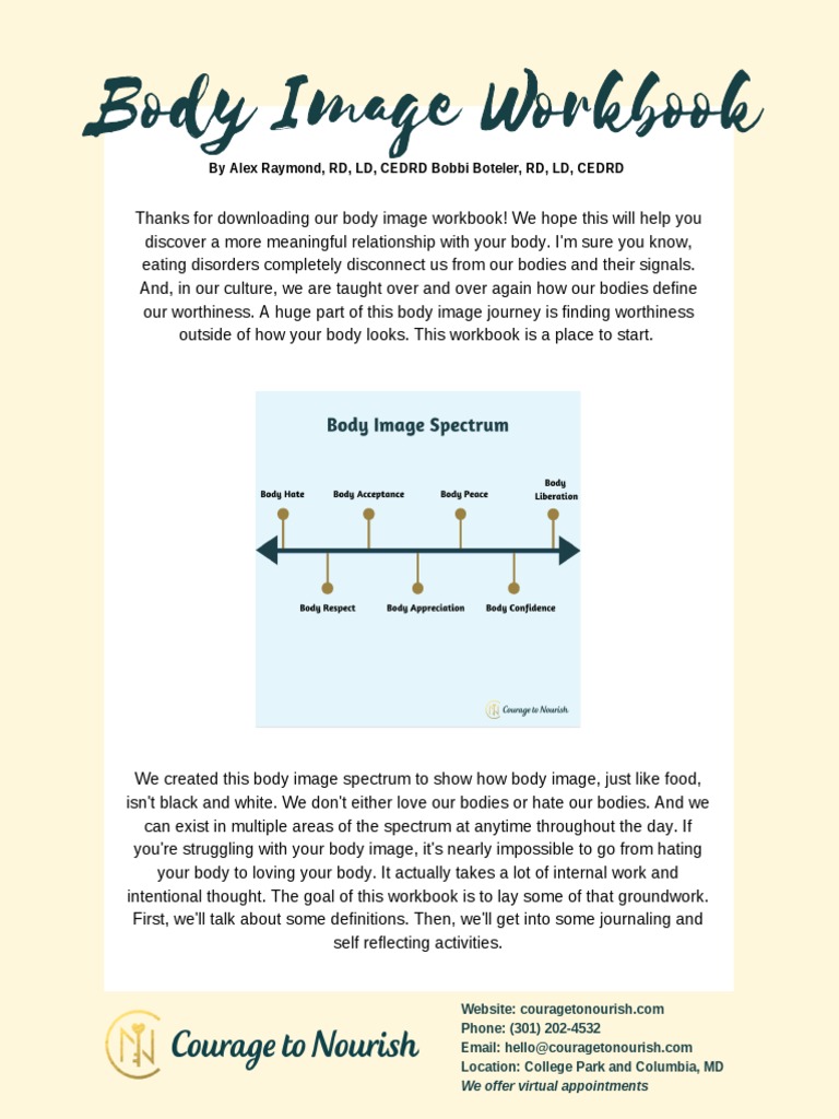 Body Image Workbook 2021 | PDF | Body Image | Thought