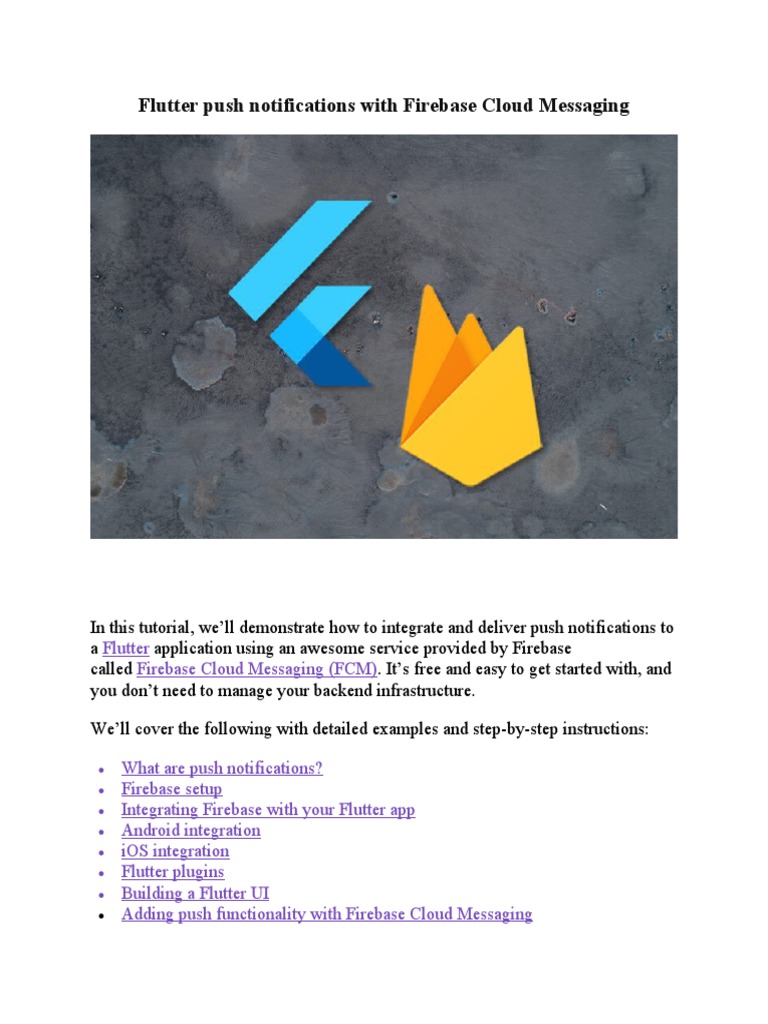 Flutter Push Notifications With Firebase Cloud Messaging 08-01-2022 ...