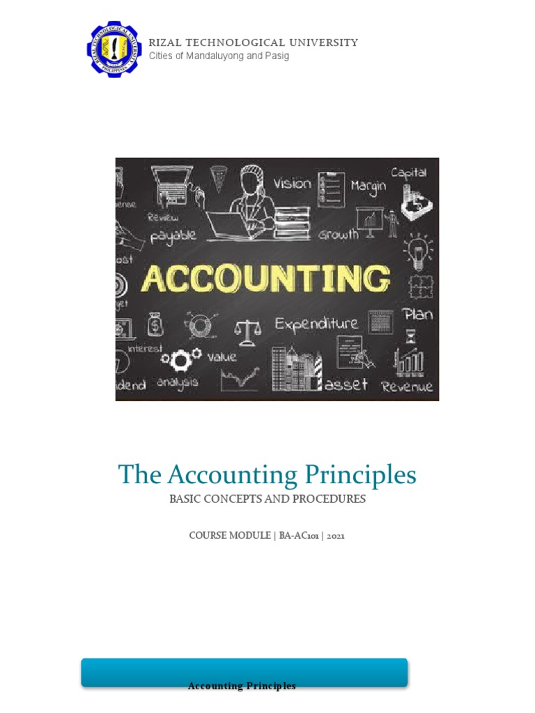BA-AC101 Accounting Principles - MODULE 1 | PDF | Accounting ...
