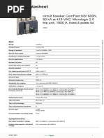 Product Data Sheet: Circuit Breaker Compact NS1250N, 50 Ka at 415 VAC ...