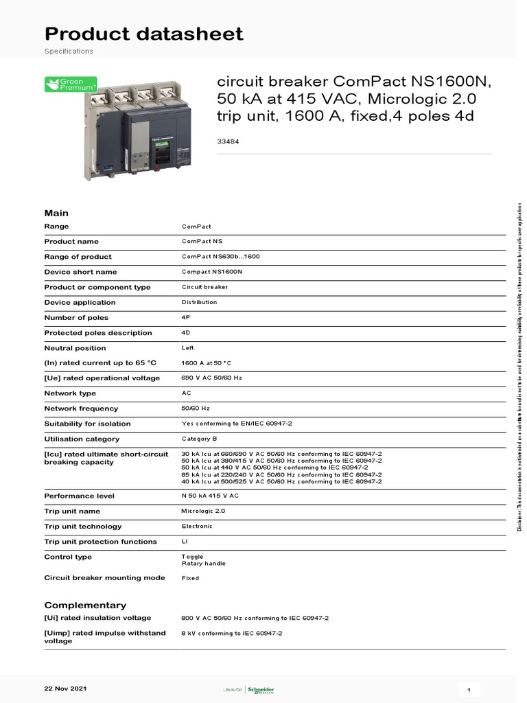 ComPact NS 33484 | PDF | Alternating Current | Electrical Engineering