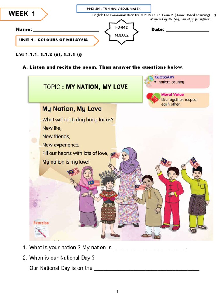 Form 2 EFC Module 2021 (2) | PDF | English Language | Linguistics