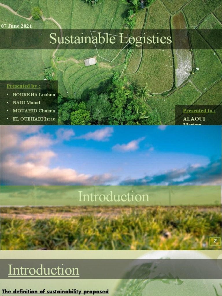 SUSTAINABLE Logistics | PDF | Sustainability | Logistics