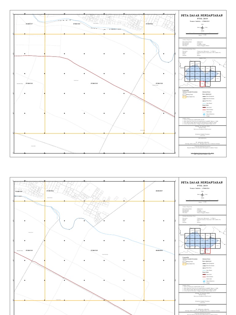 Peta Dasar Pendaftaran PTSL 2019 | PDF