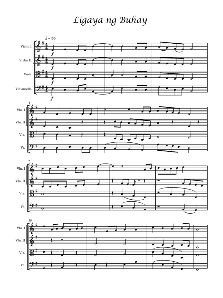 Ligaya NG Buhay Ensemble | PDF | String Instruments | Bowed Instruments