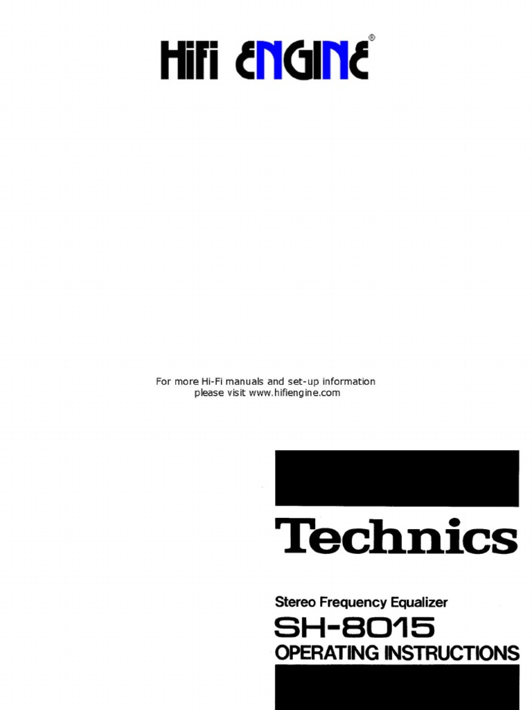 Hfe Technics Sh-8015 | PDF