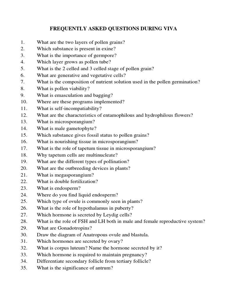 Bio Viva Questions | PDF | Meiosis | Dominance (Genetics)