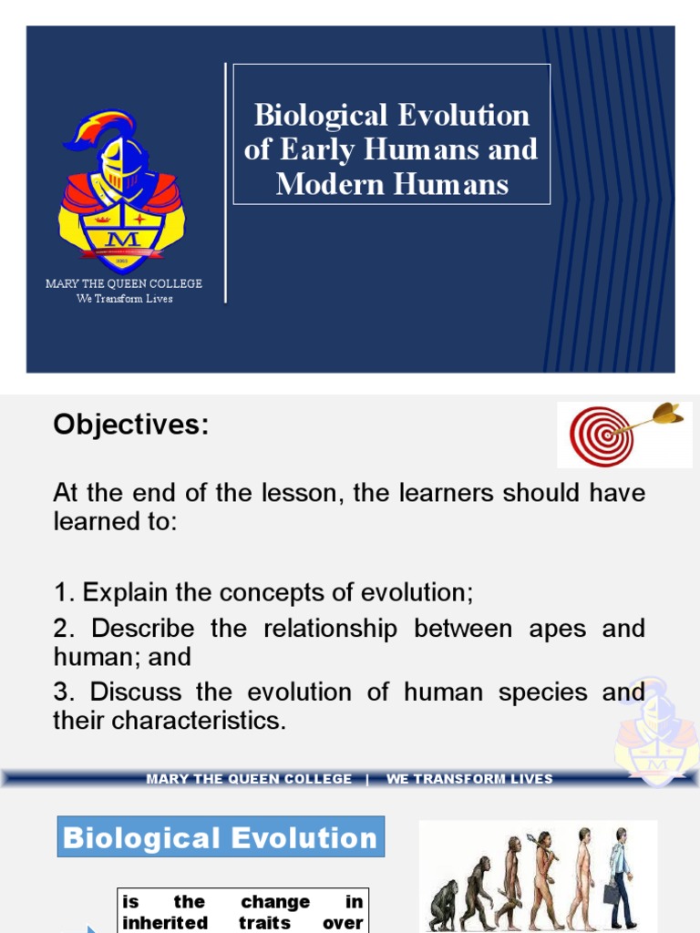 Biological Evolution of Early Humans and Modern Humans: Mary The Queen ...