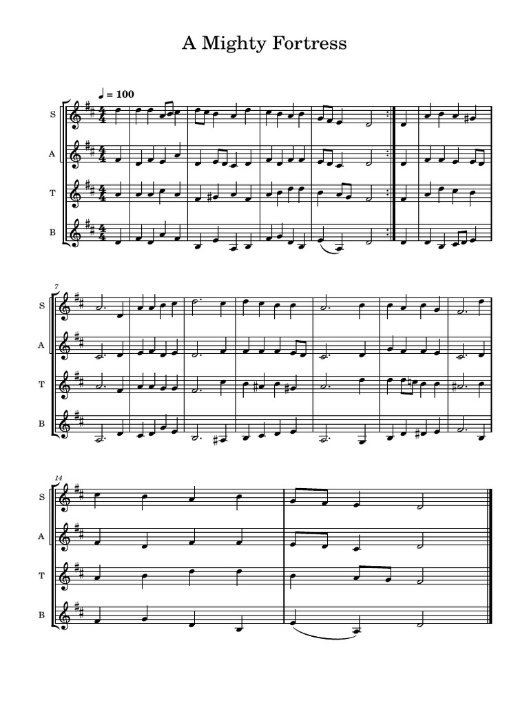 A Mighty Fortress | PDF