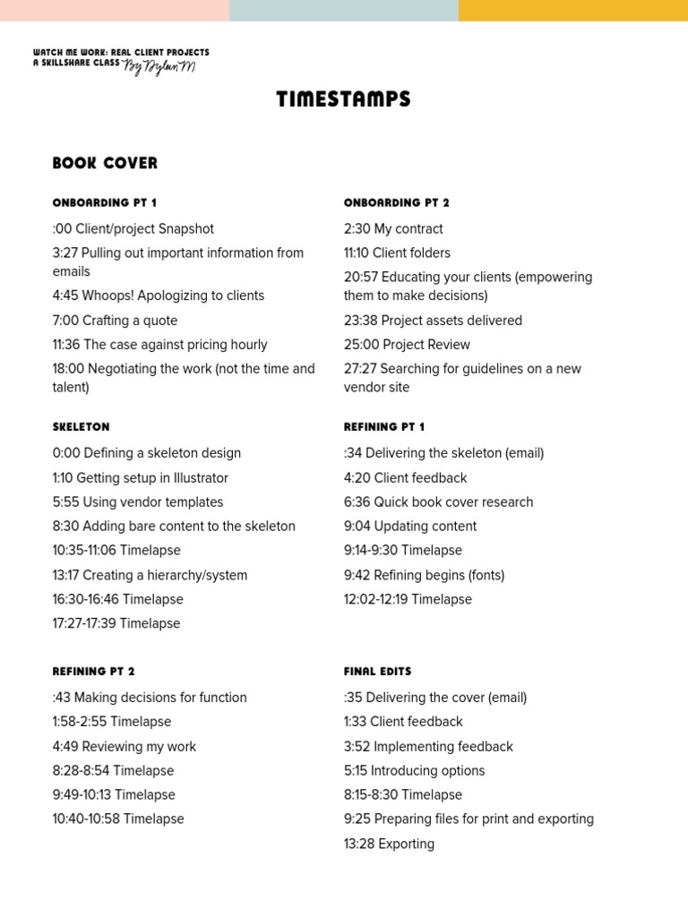 Timestamps: Book Cover | PDF | Computing | Software Development