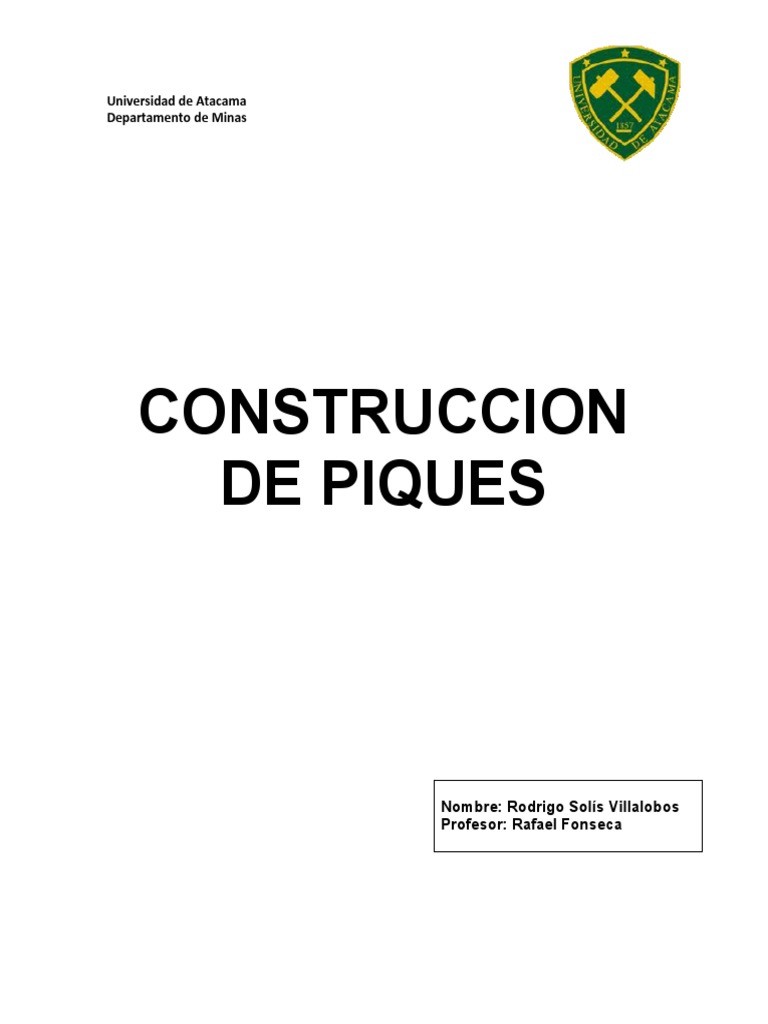 Piques Mineros | PDF | Minería | Revestimiento