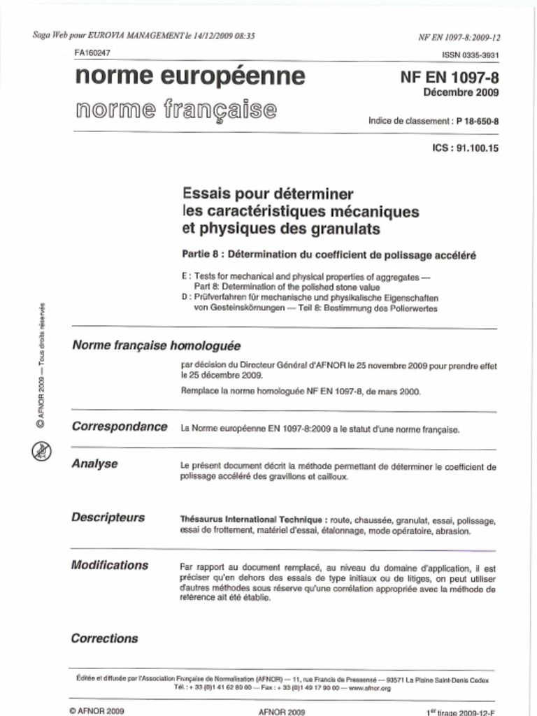 NF en 1097-8 Coef Polissage | PDF