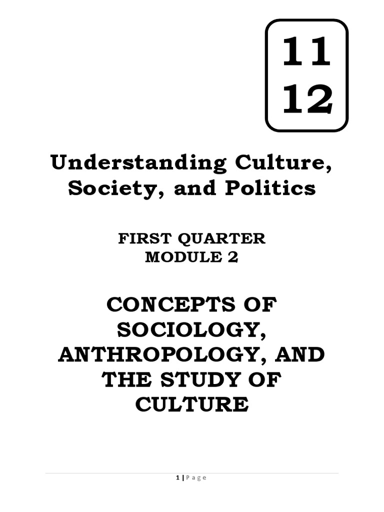 Understanding Culture, Society, and Politics: Concepts of Sociology ...