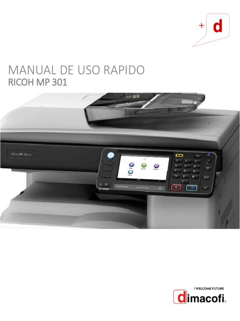 Ricoh MP 301 | PDF | Ventana (informática) | Impresora (Computación)