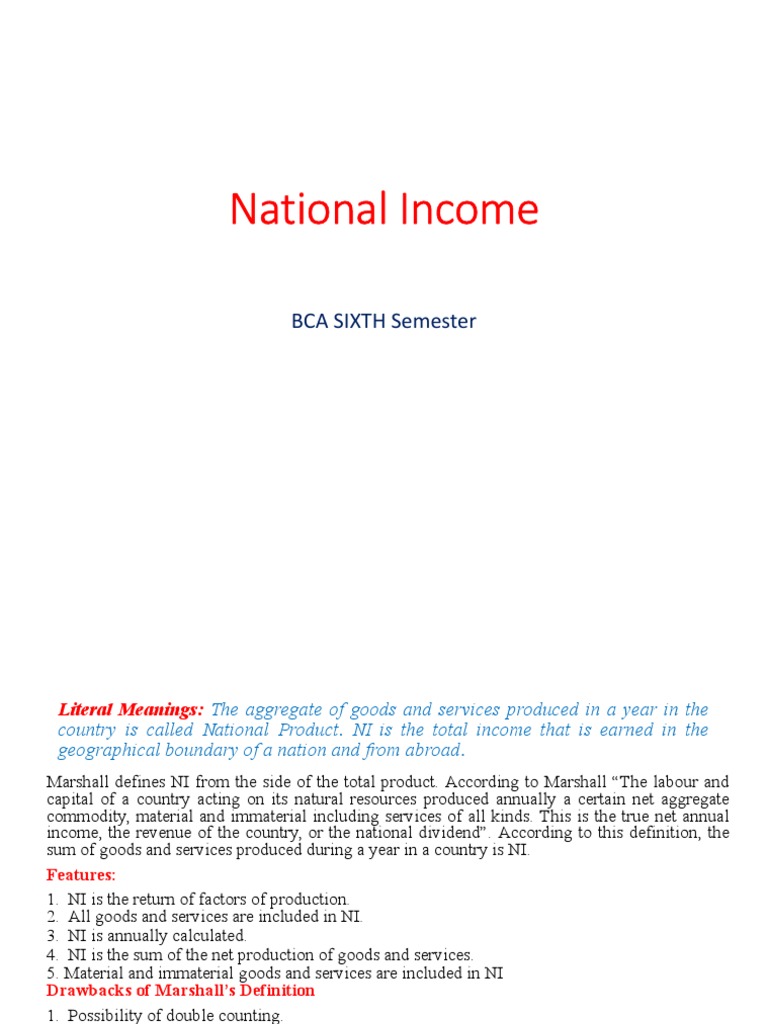 Understanding National Income concepts | PDF | Gross Domestic Product ...