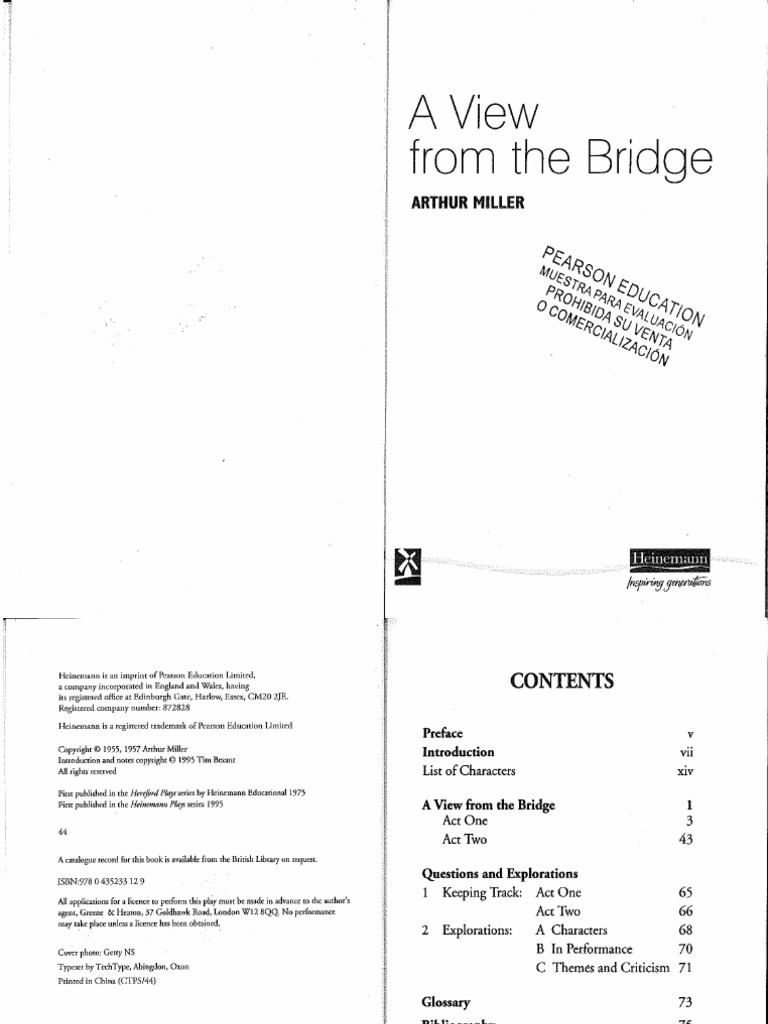 A View From The Bridge - Arthur Miller | PDF