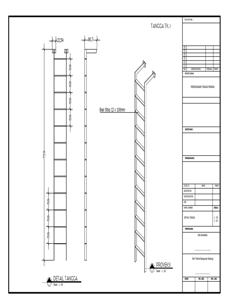 Detail Tangga Menara - 1 | PDF