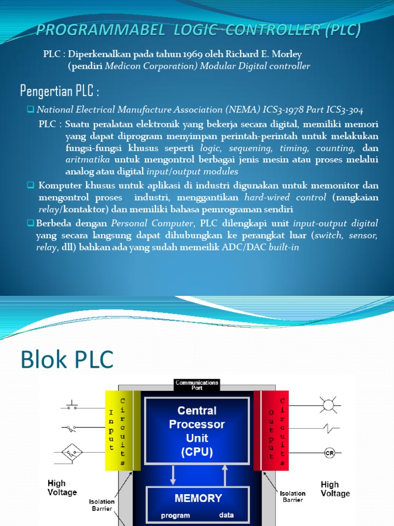 PLC Pertemuan 1 | PDF | Komputer | Teknologi & Rekayasa