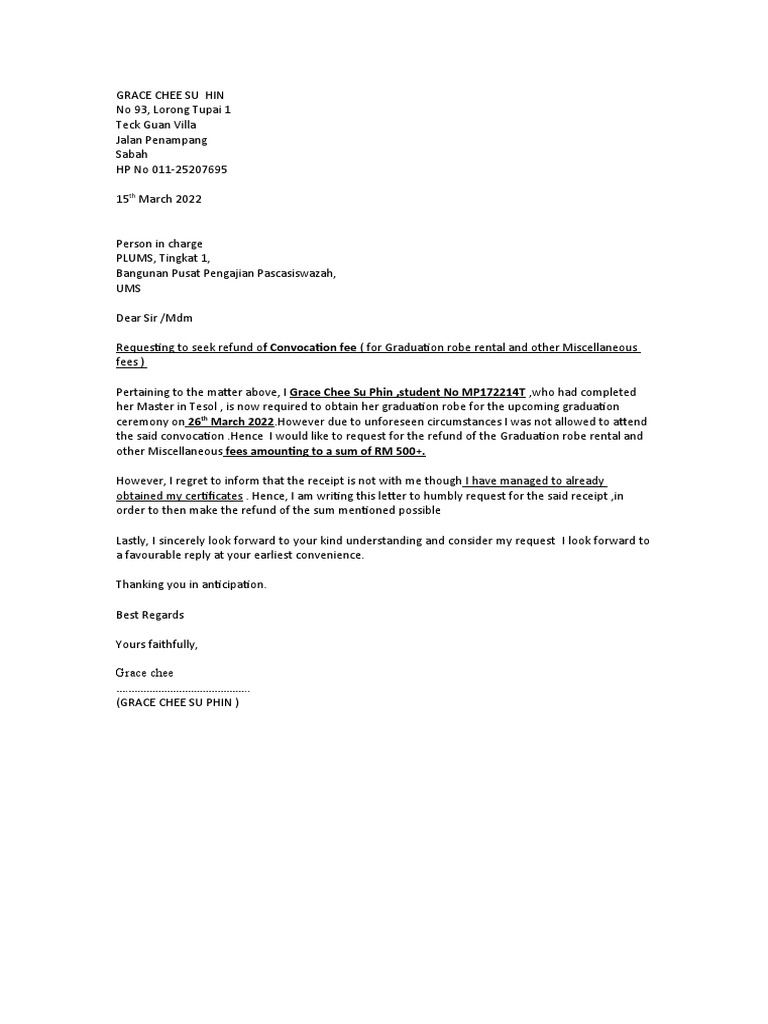 Bursary Letter | PDF