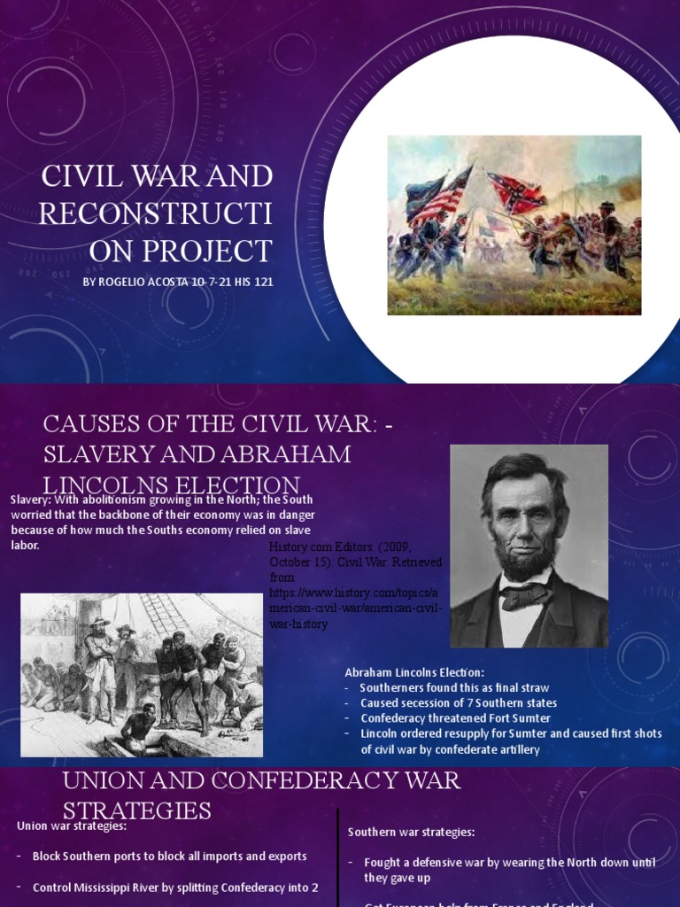 Civil War and Reconstruction Powepoint | PDF | American Civil War ...