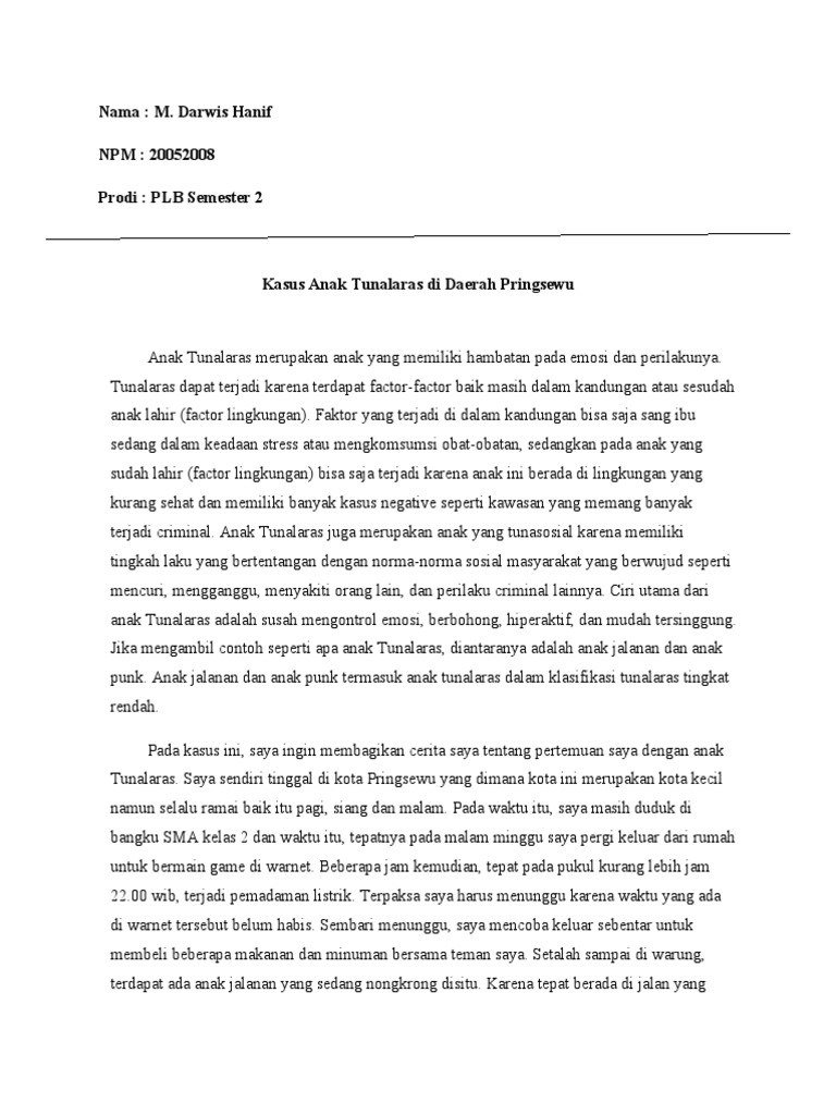 Kasus Tunagrahita | PDF