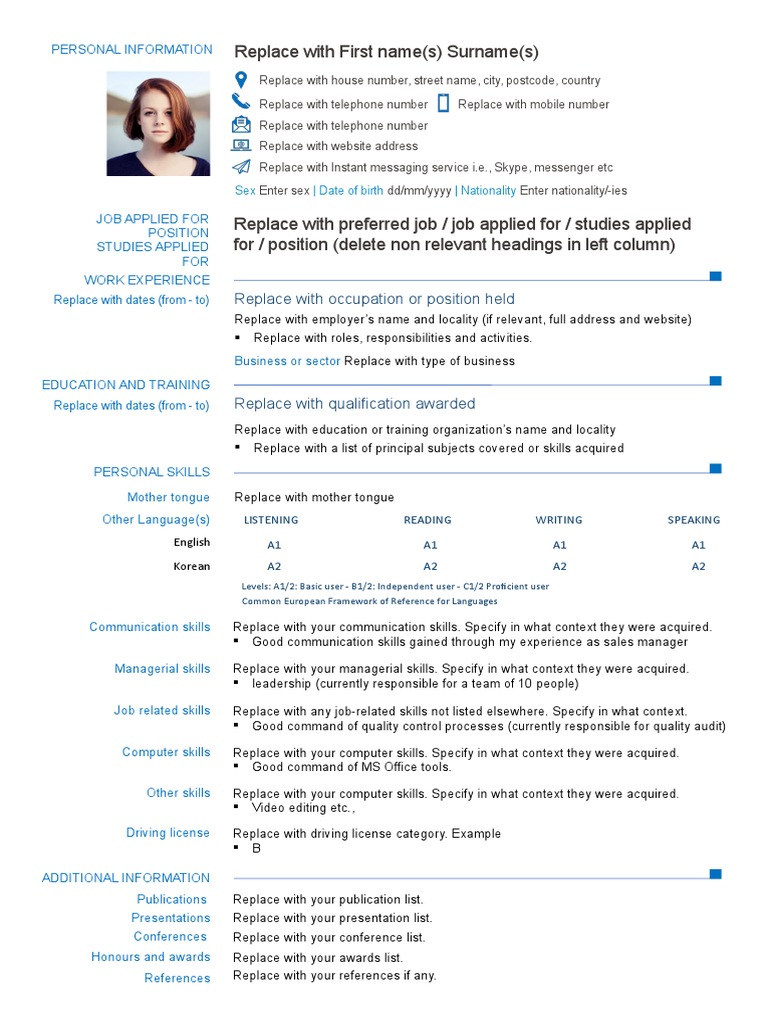 EuroPass Cv PDF Communication Human Communication