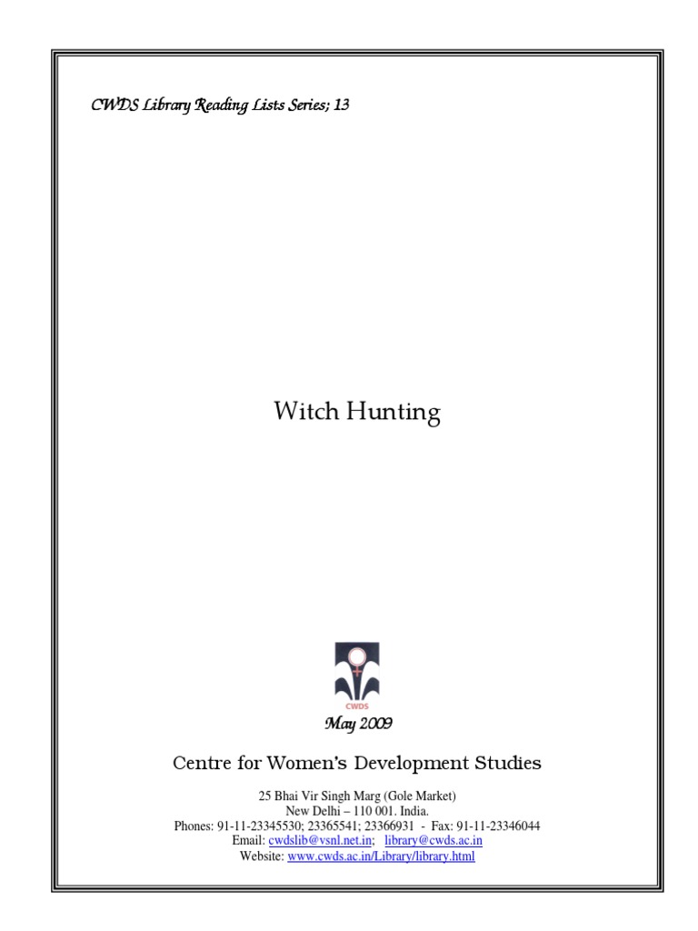 Witch Hunting in Jharkhand: A Study | PDF | Witch Hunt | Witchcraft